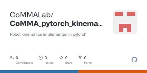 GitHub CoMMALab CoMMA Pytorch Kinematics Robot Kinematics Implemented In Pytorch
