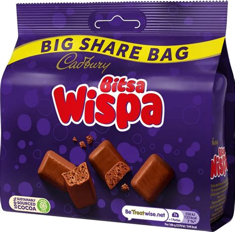 Cadbury Bitsa Wispa Big Share Bag 1855g Uk Grocery