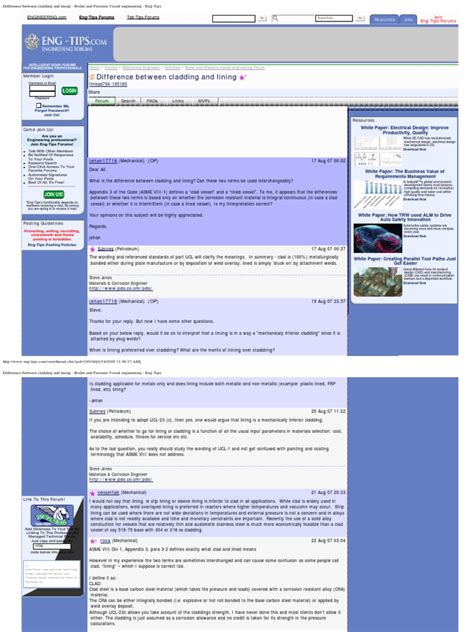 Pdf Difference Between Cladding And Lining Boiler And Pressure Vessel Engineering Dokumen Tips