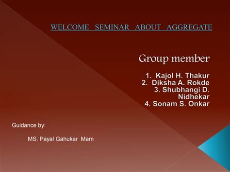 Type Of Aggregate Pptx