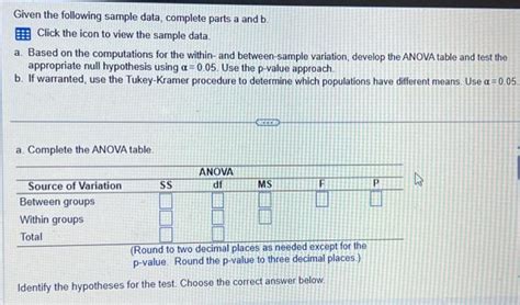 Solved If P Value Reject The Null Hypothesis Otherwise