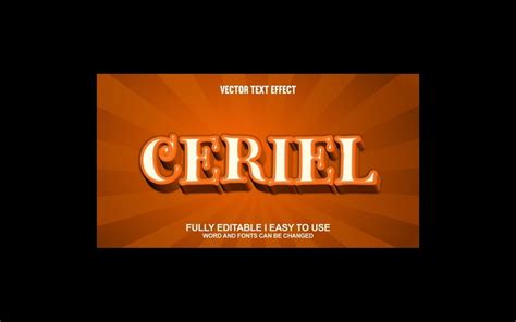 Ceriel Fully Editable Vector 3d Text Effect Templatemonster