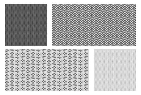 Fairisle Winter Pattern In Black And White Geometric Knitted Background For Print Card And