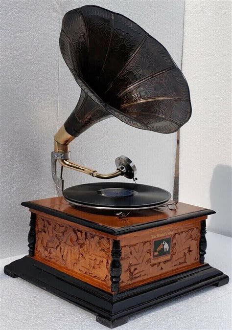 Antique Gramophone Fully Working Phonograph Win Up Record Player