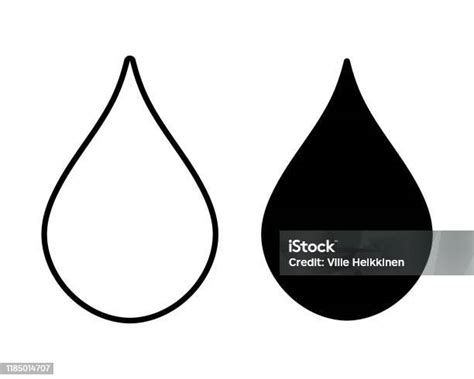 물 방울 모양 아이콘 기호입니다 플랫 스타일과 윤곽선 벡터 일러스트 이미지입니다 배관 로고입니다 흰색 배경에 격리 건강한 생활방식에 대한 스톡 벡터 아트 및 기타 이미지