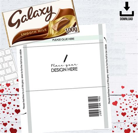 100g Chocolate Wrapper Template Galaxy Chocolate Bar Design Your Own