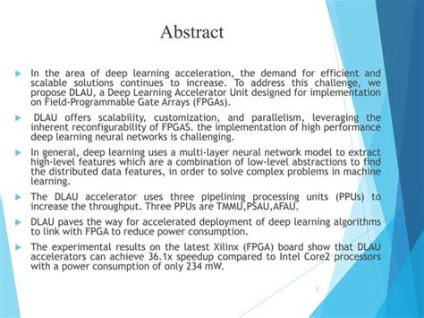 designing a scalable deep learning accelerator unit dlau on fpga ppt