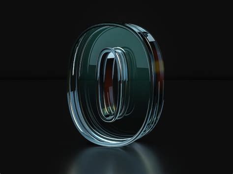 Glass Number Zero Premium Photo