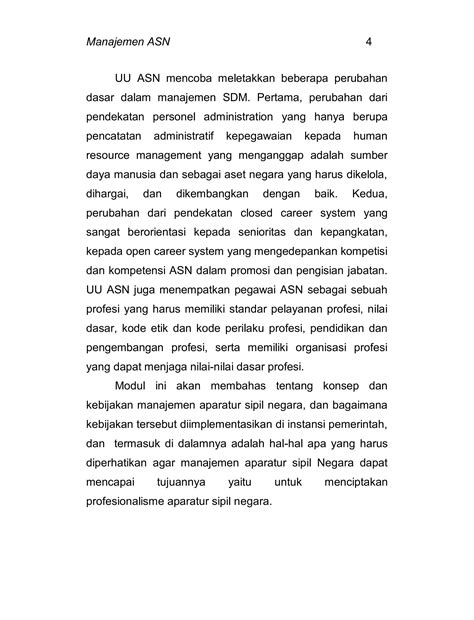 Modul Manajemen Asn Cetak Pdf