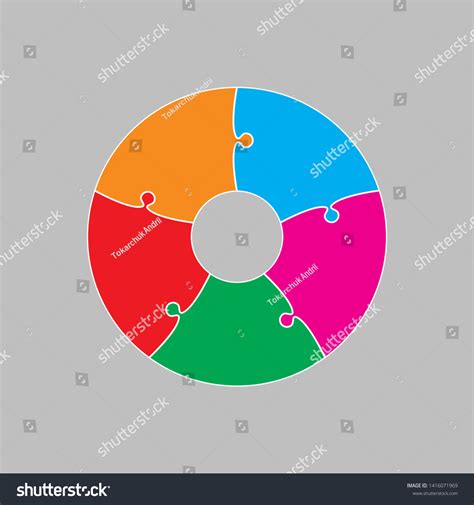 Five Pieces Puzzle Circles Diagram Circles Stock Vector Royalty Free 1416071969 Shutterstock