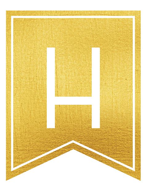 Free Printable Gold Banner Letters World Of Printables