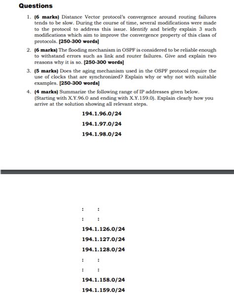 Solved 1 6 Marks Distance Vector Protocols Convergence