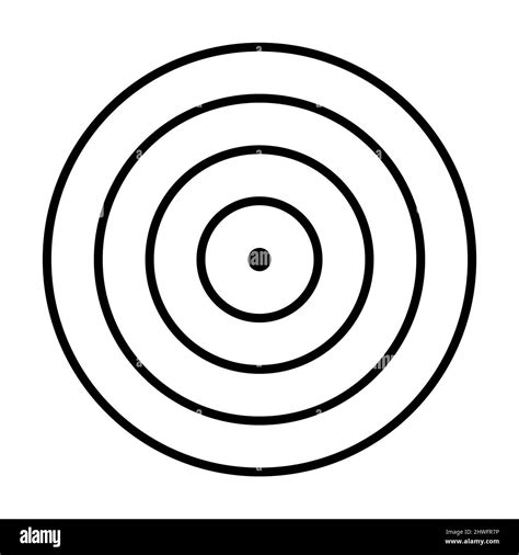 Concentric Radial Radiating Circles Rings Stock Vector