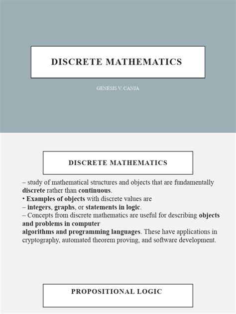 Discrete Mathematics Lesson1 Pdf If And Only If Mathematical Logic