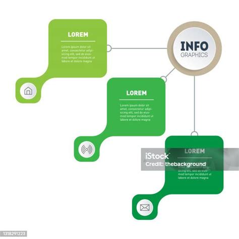 그린 비즈니스 개념 3 가지 옵션 부품 단계 또는 세 가지 프로세스 시간 라인 또는 에코 사업의 개발 및 성장의 인포그래픽 추세의 타임라인입니다 0명에 대한 스톡 벡터 아트
