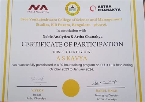 A S Kavya On Linkedin Flutterskills Certification Fluttertraining