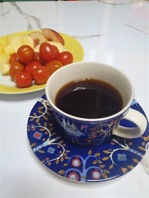 💚 아침 커피와 사과and토마토 뉴스트림