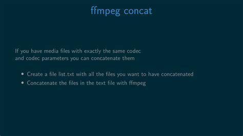 Concatenate Videos With Ffmpeg YouTube