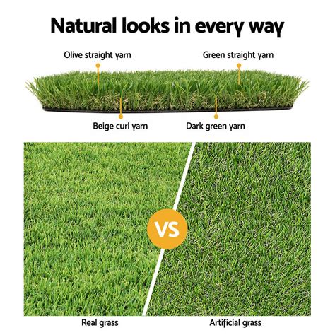 Primeturf Artificial Grass 20sqm 20mm Synthetic Fake Lawn Turf Plant