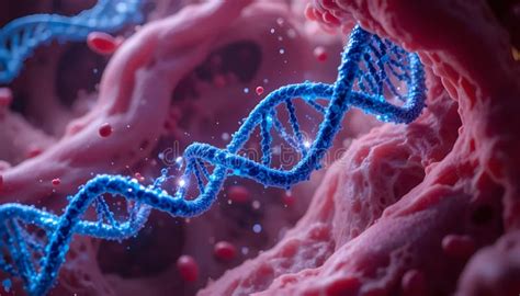 Dna Structure In Cell Stock Illustration Illustration Of Chromosome