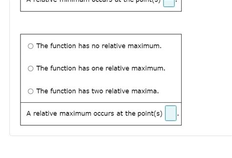 answered a relative maximum occurs at the… bartleby
