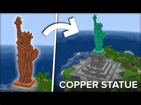 Building The Statue Of Liberty In Survival Minecraft 50 Hours