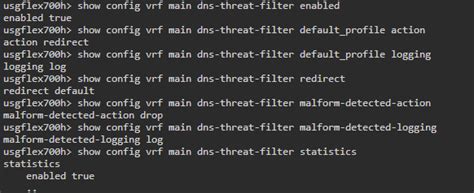 How Can I Check The Dns Threat Filter Related Settings On The Usg Flex Models Using The Cli