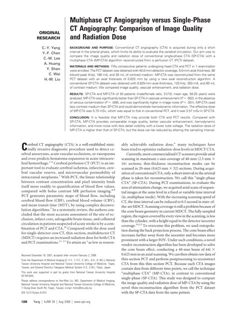 Pdf Multiphase Ct Angiography Versus Single Phase Ct Angiography