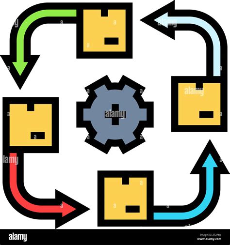 Stock Rotation Logistic Manager Color Icon Vector Illustration Stock Vector Image And Art Alamy