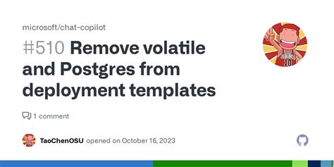 Remove Volatile And Postgres From Deployment Templates Issue Microsoft Chat Copilot