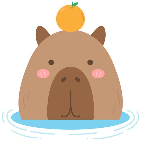 Cute Sweet Hand Drawn Capybara 45493578 Png