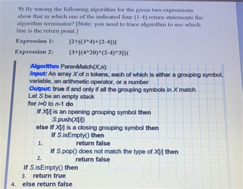 Solved By Tracing The Following Algorithm For The Given Chegg