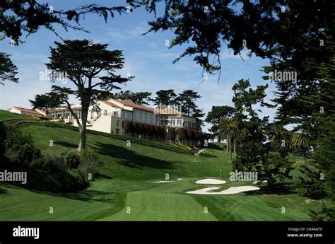 Shown Is The Clubhouse Above The 18th Green Of The Lake Course At The