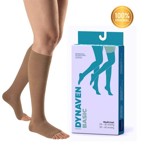 Meia 34 Sigvaris Dynaven Basic Média Compressão 20 30mmhg Pé Aberto