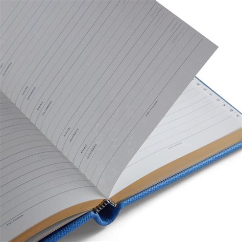 Telephone And Address Record Book In Panama In Nile Blue Smythson
