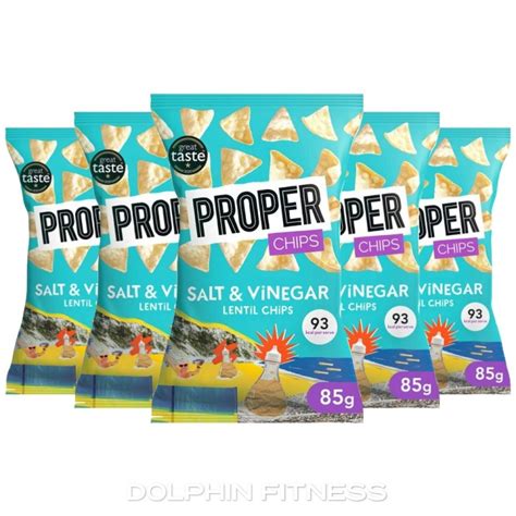 Proper Properchips Salt And Vinegar Lentil Chips 8 X 85g