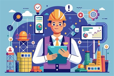 Flat Style Telecommunications Engineer With Telecommunications