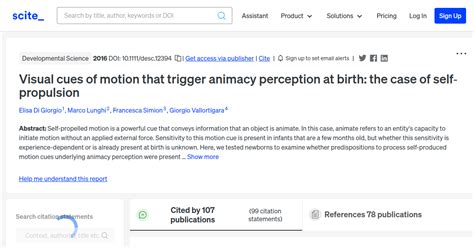 Visual Cues Of Motion That Trigger Animacy Perception At Birth The
