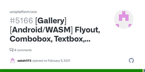 Gallery Android WASM Flyout Combobox Textbox Animation Is Not Showing Properly After Theme