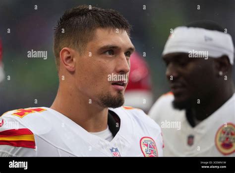 Kansas City Chiefs Linebacker Leo Chenal Looks On Before An Nfl Preseason Football Game Against