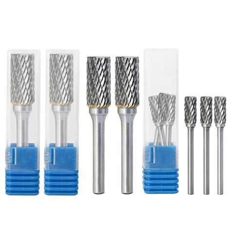 Tsv 10pcs Carbide Burrs Fit For Dremel 18 Shank Double Cut Tungsten