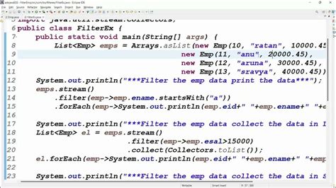 Corejava Java 8 Features Session4 Filter Method Object Data Mr Ratan Sir Youtube