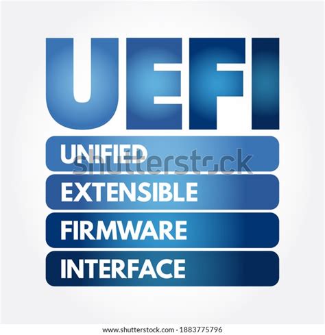 Uefi Unified Extensible Firmware Interface Publicly Stock Illustration Shutterstock
