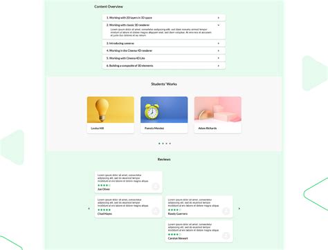 UI Design For E Learning Website Behance