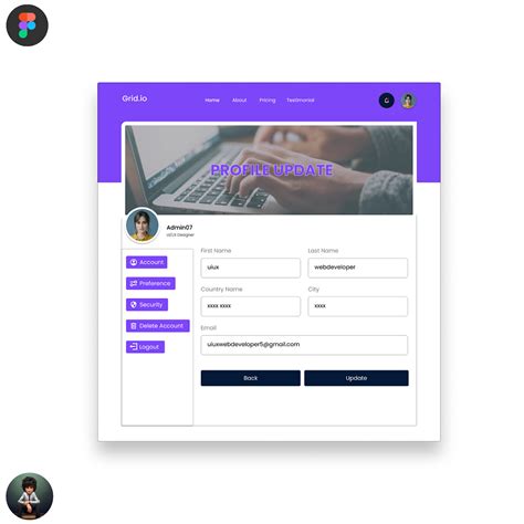 Profile Update Ui By Uiuxwebdeveloper On Dribbble