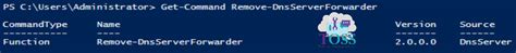 remove dnsserverforwarder powershell cmdlet toss