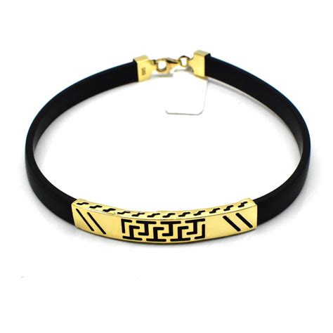 Мъжка златна гривна със силикон АВАНГАРД ГОЛД