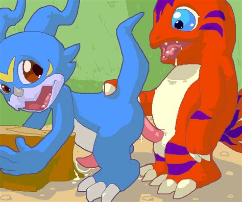 Rule 34 Digimon Elecmon Gay Interspecies Male Male Only Nude Sex Tagme Veemon 453157