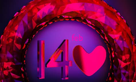 14 번째 2 월 Inskription및 심장 핑크 레드와 블루 네온 모던 컬러의 장식추상 발렌타인 데이 디자인 14에 대한 스톡 사진 및 기타 이미지 Istock