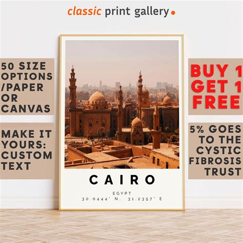 Cairo Poster Colorful Print Cairo Wall Art Cairo Photo Decor Cairo